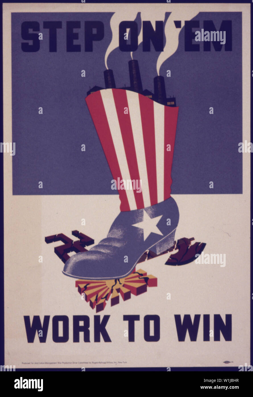 Step On 'Em. Work To Win Stock Photo - Alamy