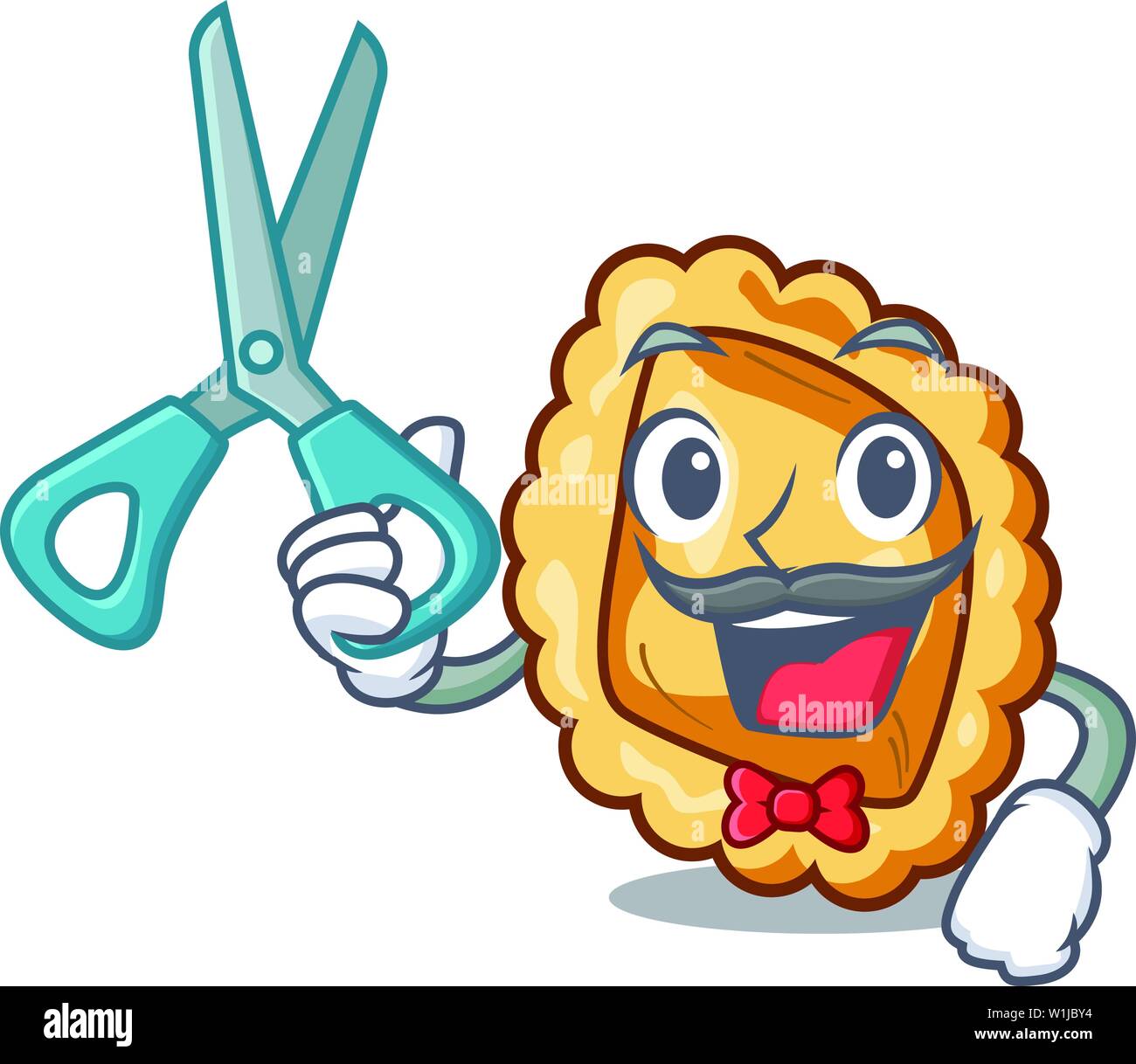 Barber ravioli is served in cartoon plate Stock Vector Image & Art - Alamy