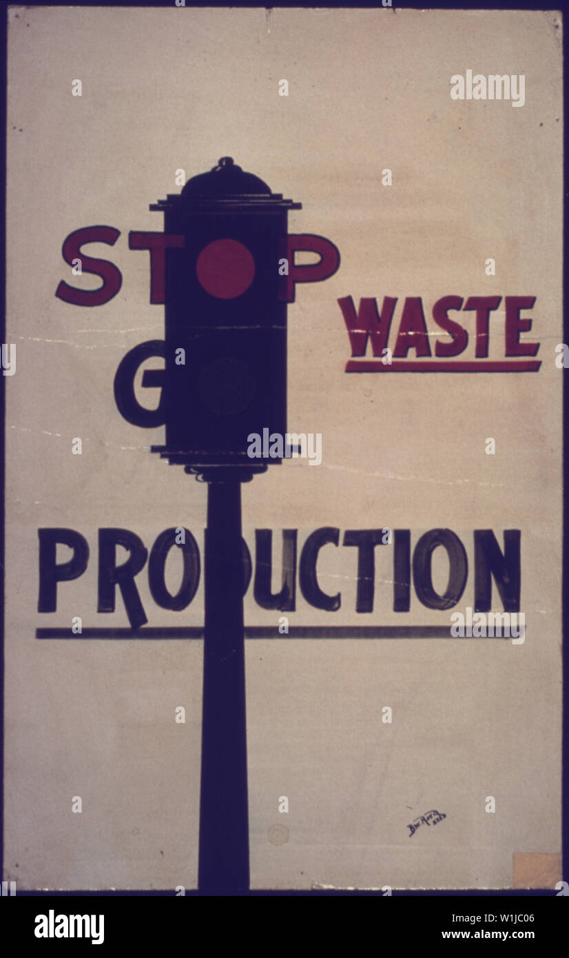 Stop Waste Go Production Stock Photo - Alamy
