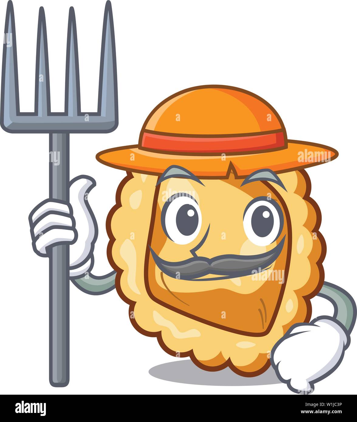 Farmer ravioli is served in cartoon plate Stock Vector Image & Art - Alamy