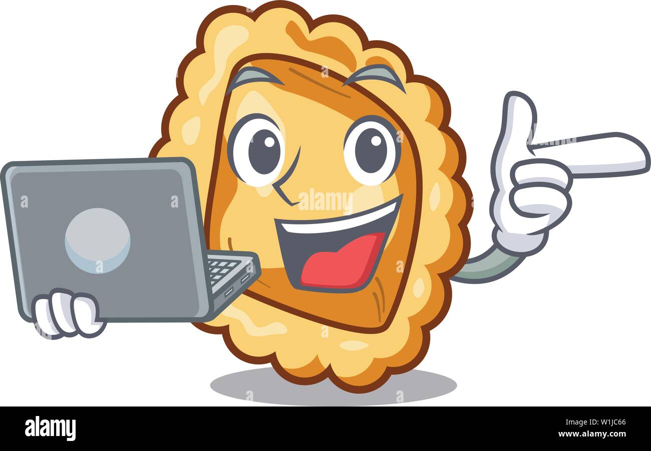 With laptop ravioli is served in cartoon plate Stock Vector Image & Art ...