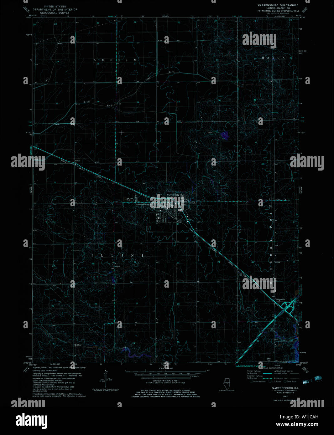 Map of warrensburg hi-res stock photography and images - Alamy