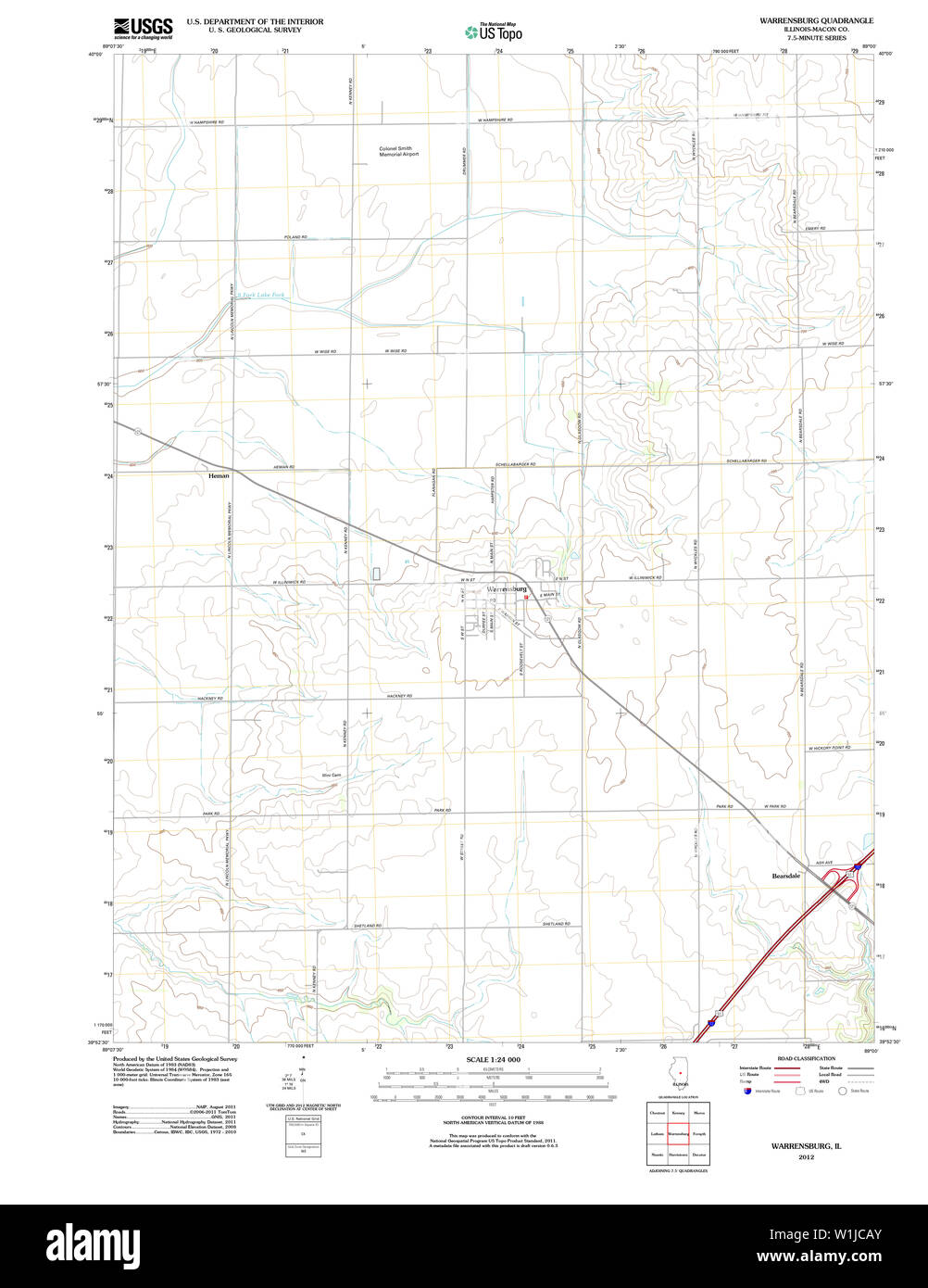 Map of warrensburg hi-res stock photography and images - Alamy