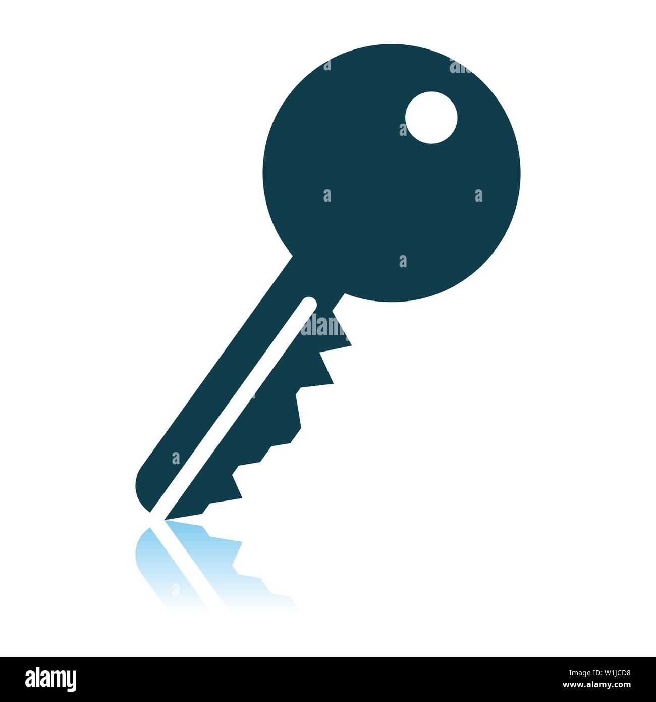 Key Icon. Shadow Reflection Design. Vector Illustration Stock Vector ...