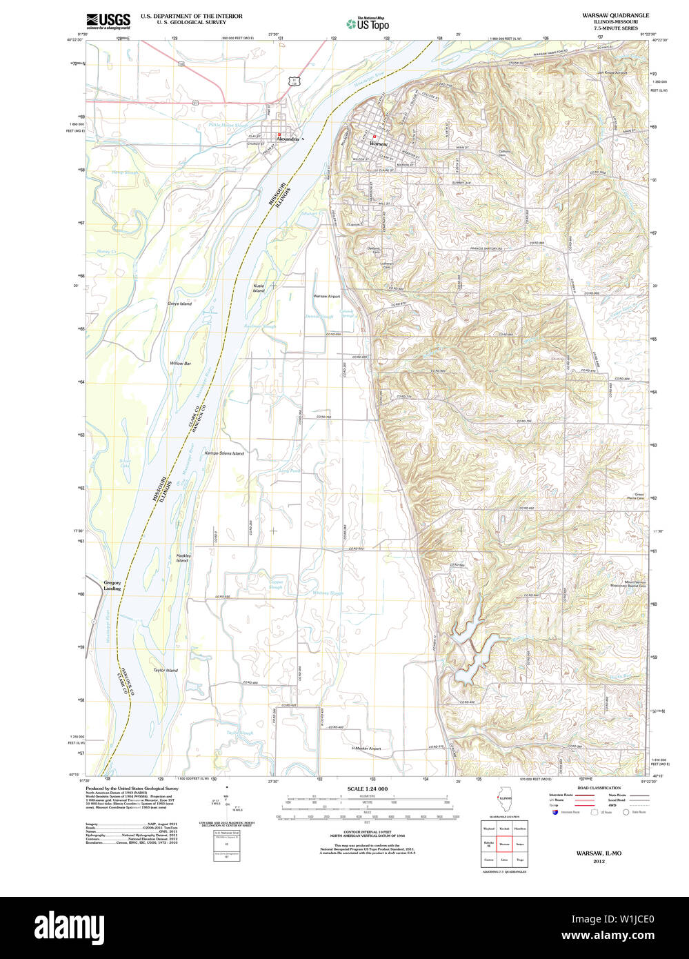 Warsaw maps Cut Out Stock Images & Pictures - Alamy