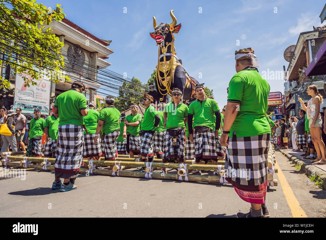 Ubud, Bali, Indonesia - April 22, 2019 : Royal cremation ceremony ...