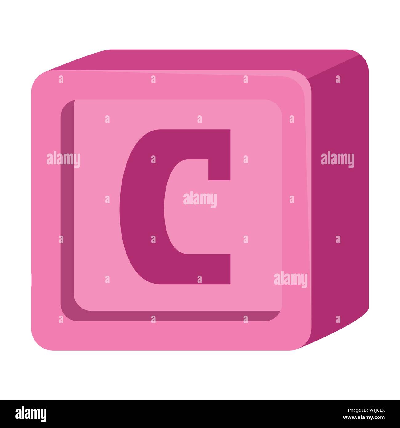 alphabet block toy baby with letter c Stock Vector Image & Art - Alamy
