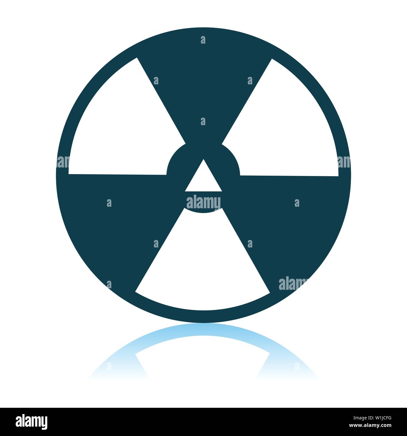 Radiation Icon. Shadow Reflection Design. Vector Illustration Stock ...