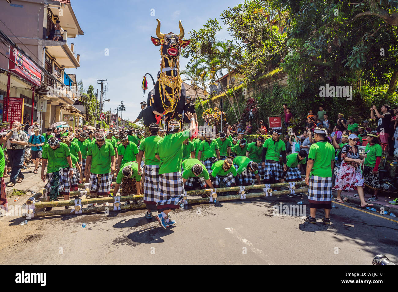 Ubud, Bali, Indonesia - April 22, 2019 : Royal cremation ceremony ...