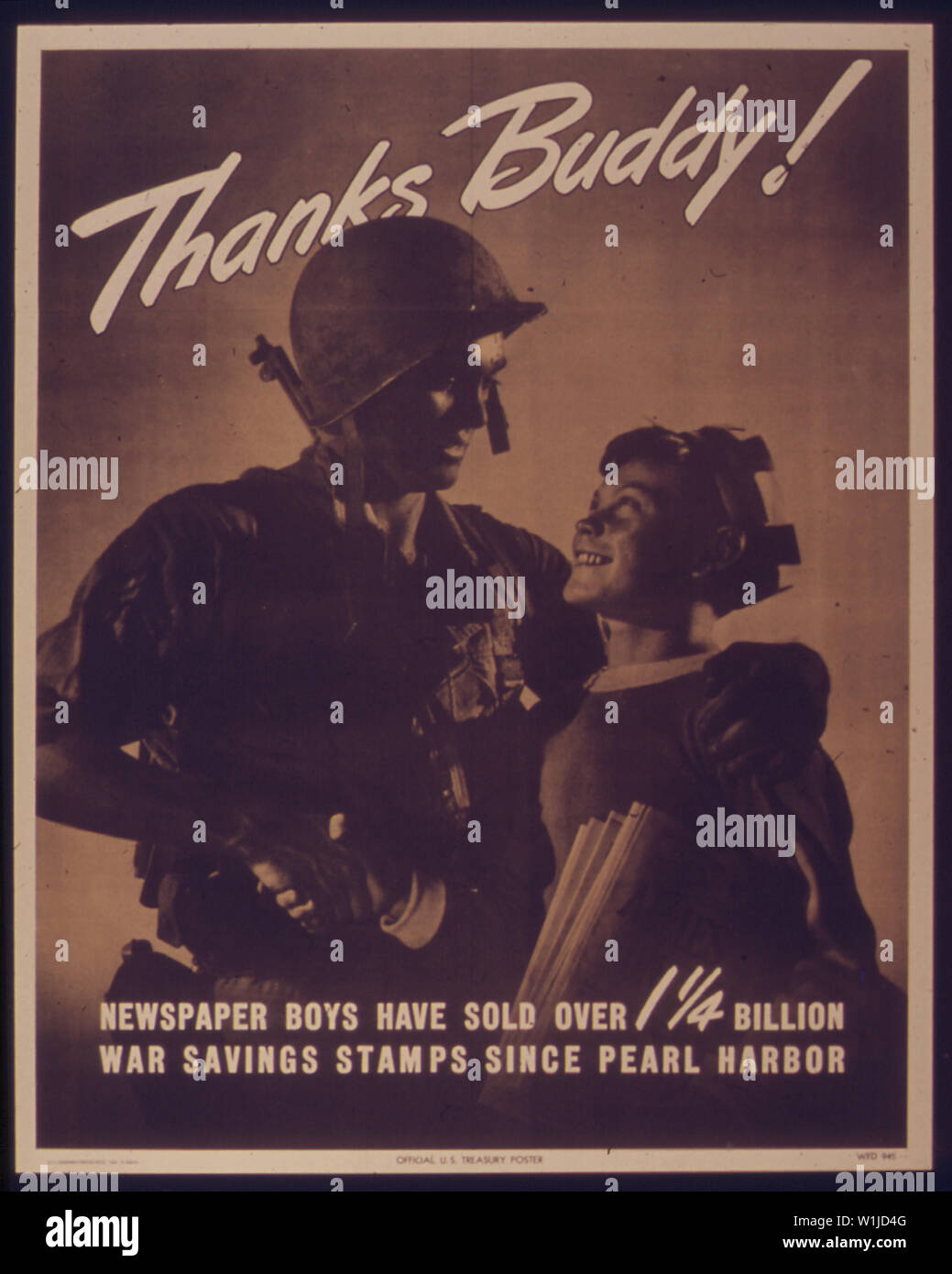 THANKS BUDDY! NEWSPAPER BOYS HAVE SOLD OVER 1 1/4 BILLION WAR SAVINGS ...