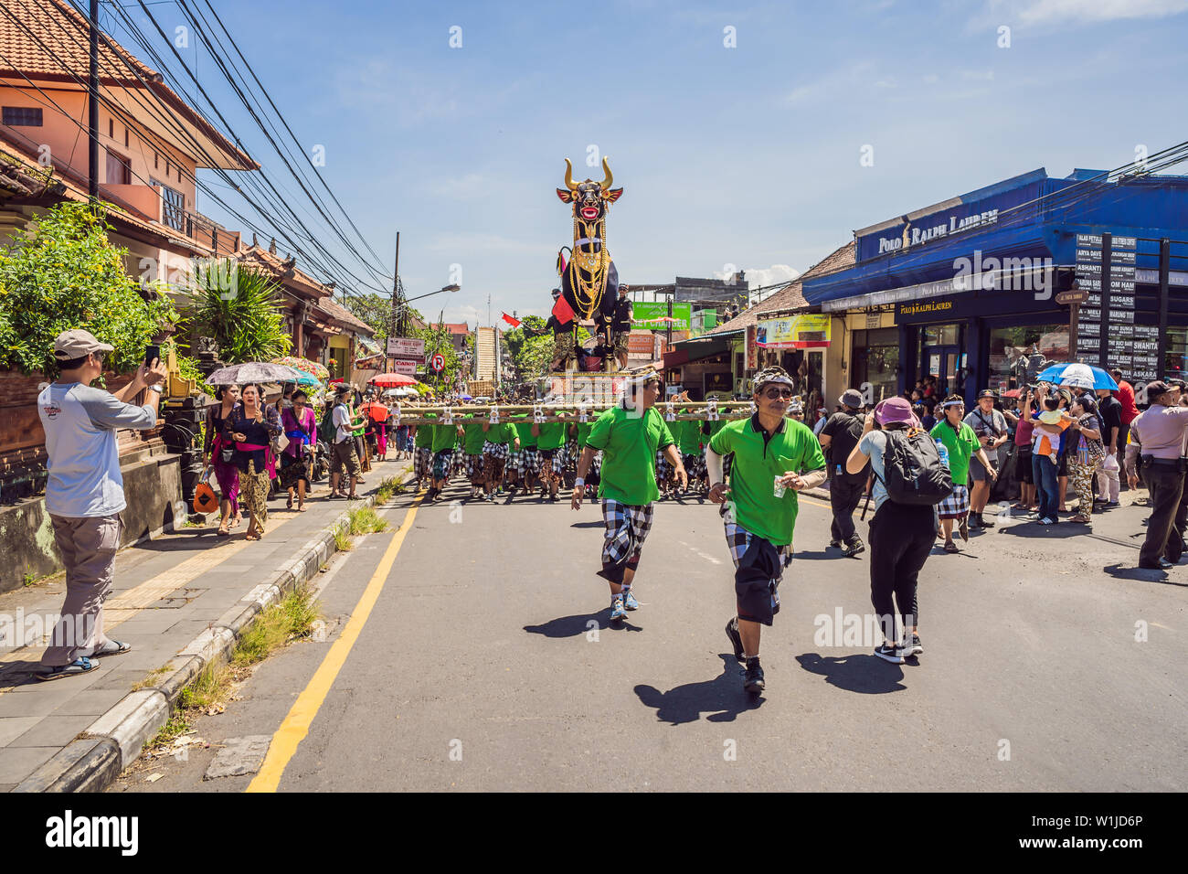 Ubud, Bali, Indonesia - April 22, 2019 : Royal cremation ceremony ...