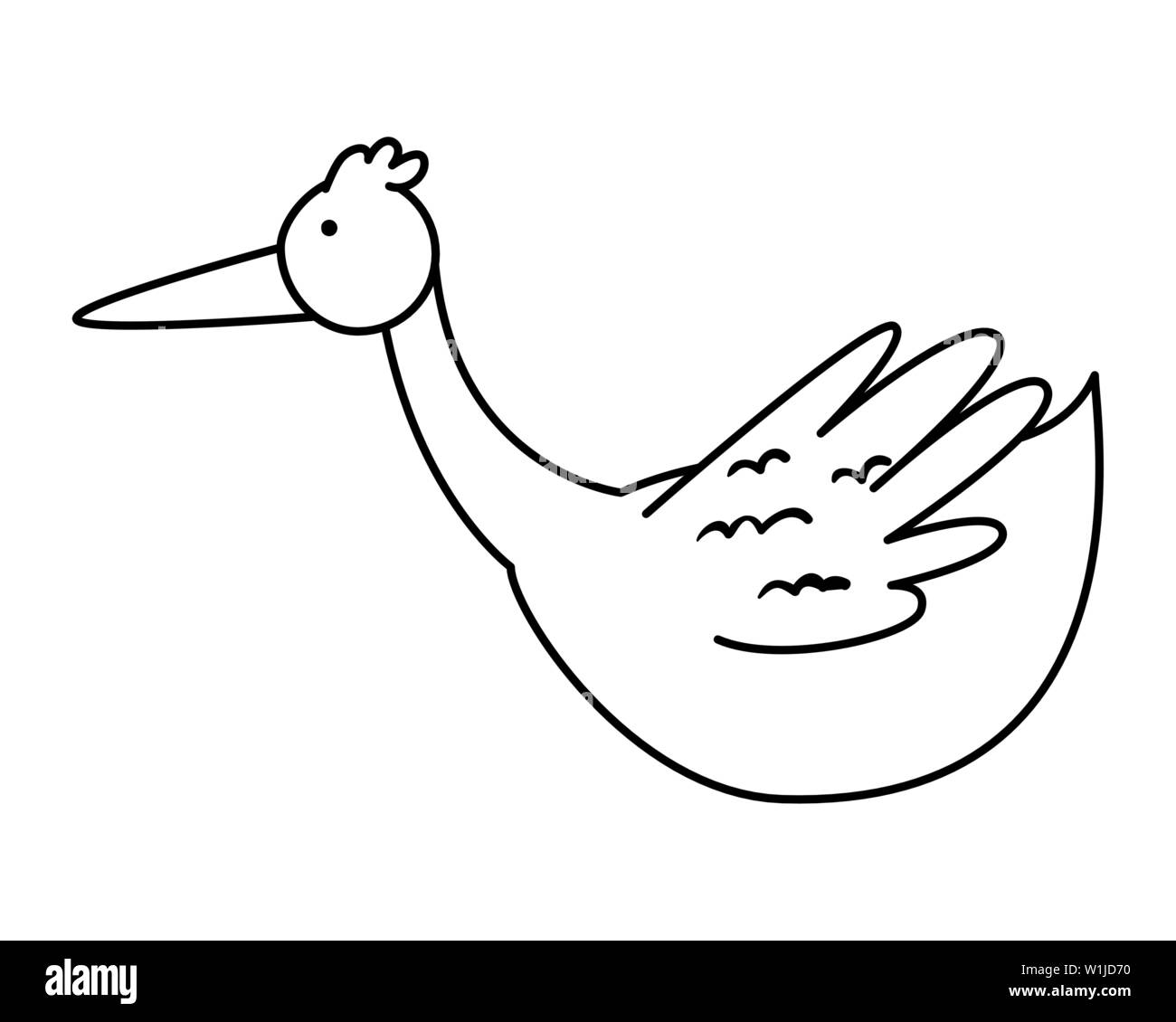 cute little stork bird icon Stock Vector Image & Art - Alamy