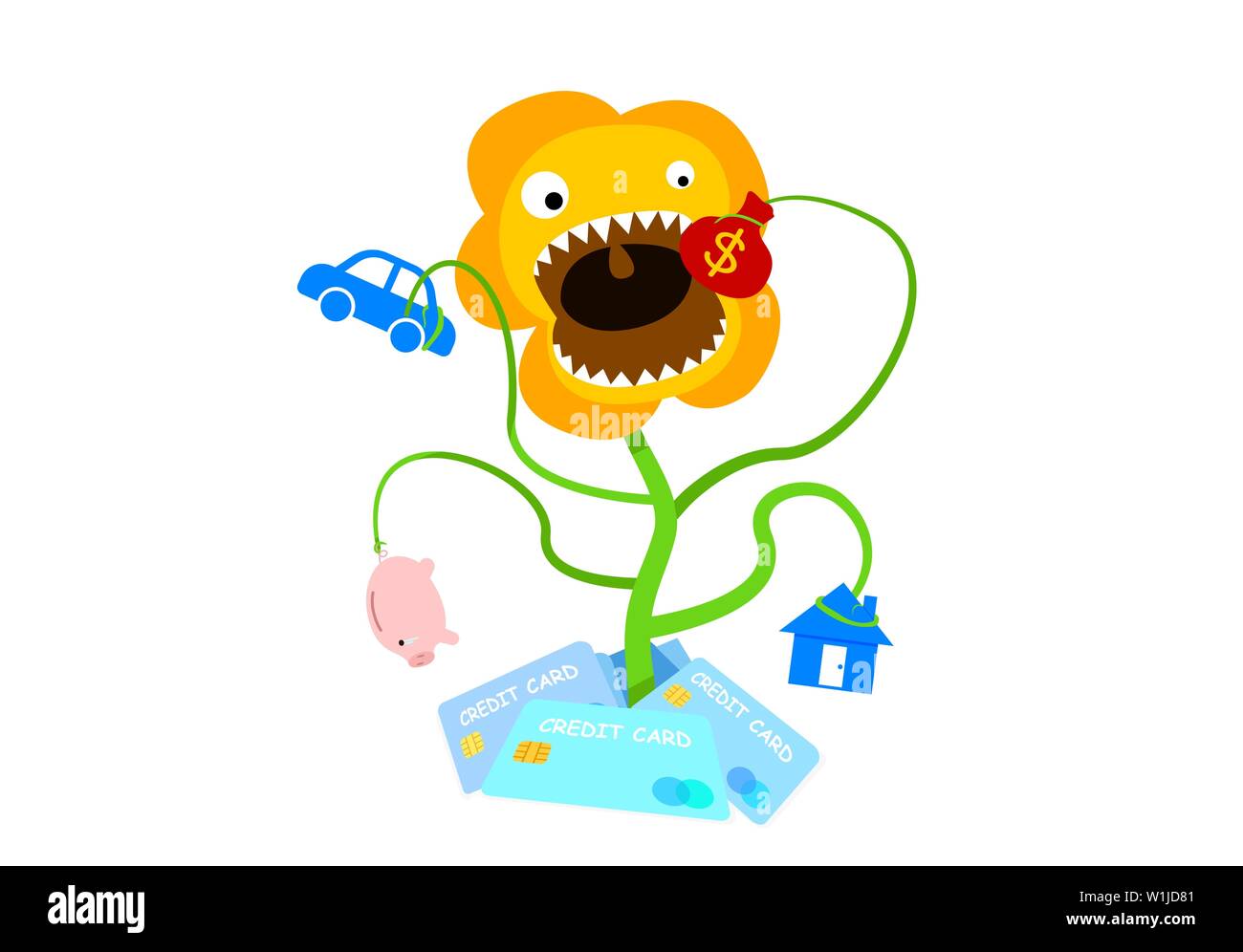 Credit card house Stock Vector Images - Alamy