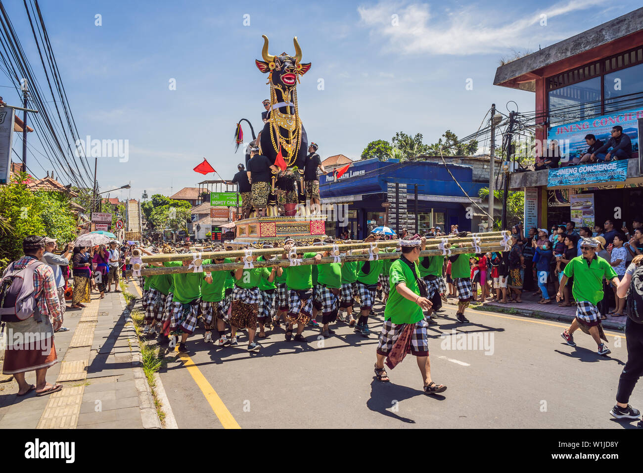 Ubud, Bali, Indonesia - April 22, 2019 : Royal cremation ceremony ...