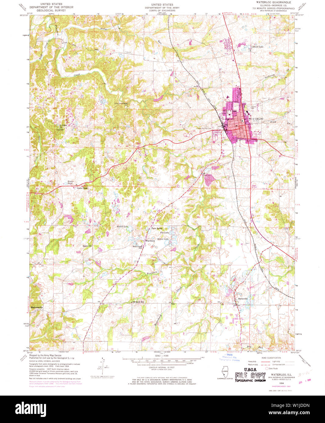 Map of waterloo Cut Out Stock Images & Pictures - Alamy