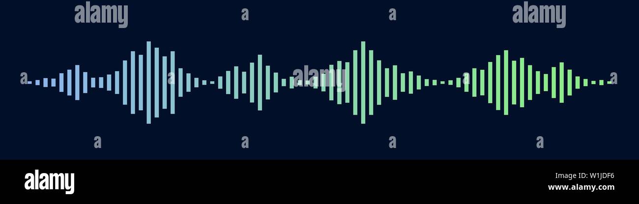 Blue Sound waves Stock Vector Image & Art - Alamy