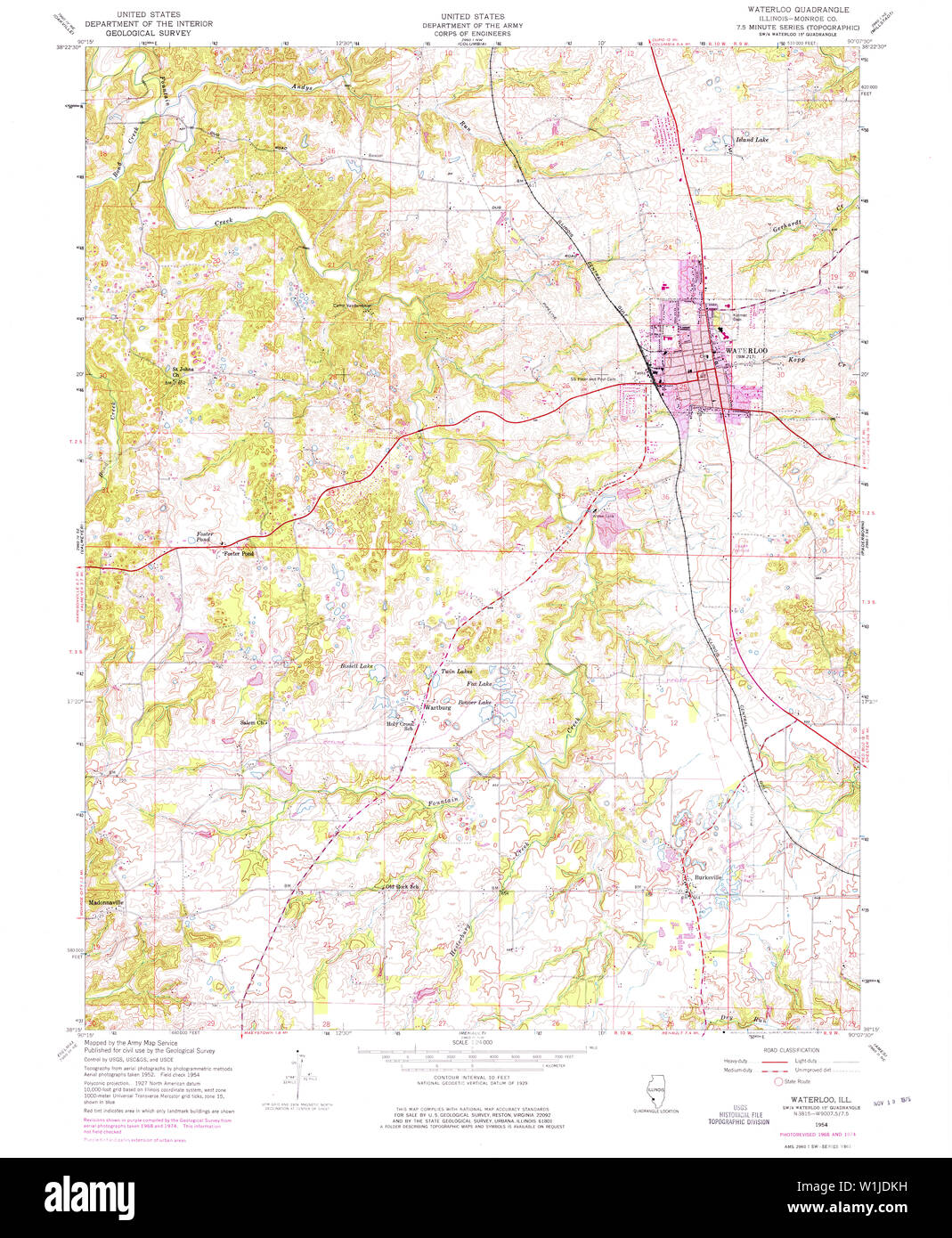 Map of waterloo Cut Out Stock Images & Pictures - Alamy