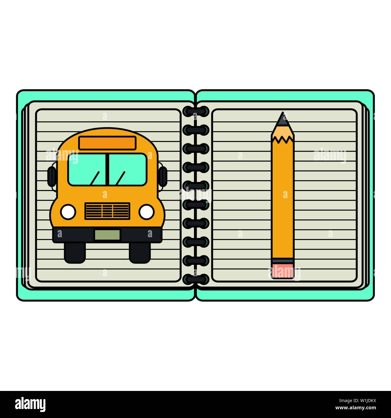 Bus stationary Stock Vector Images - Alamy
