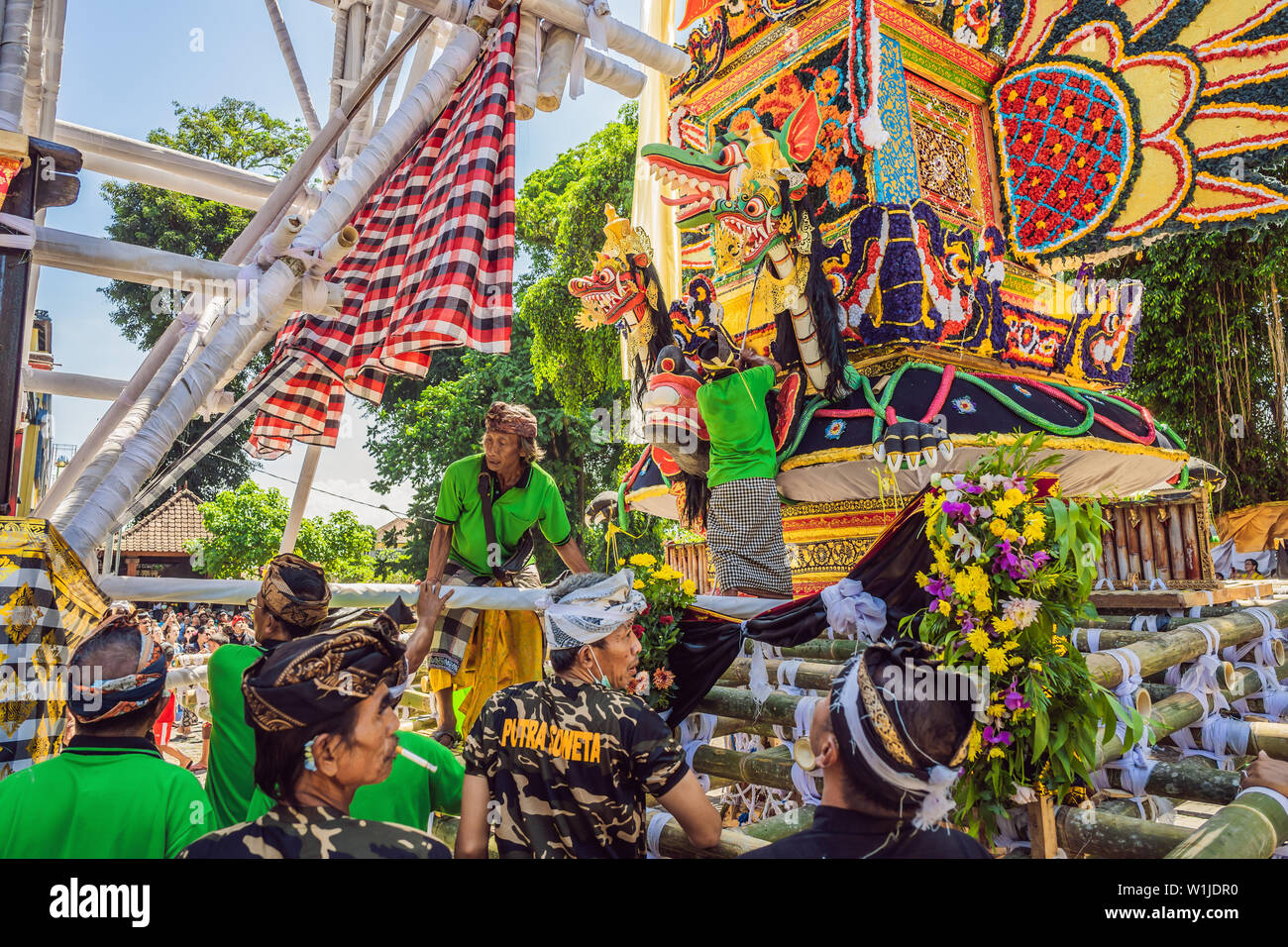 Ubud, Bali, Indonesia - April 22, 2019 : Royal cremation ceremony ...
