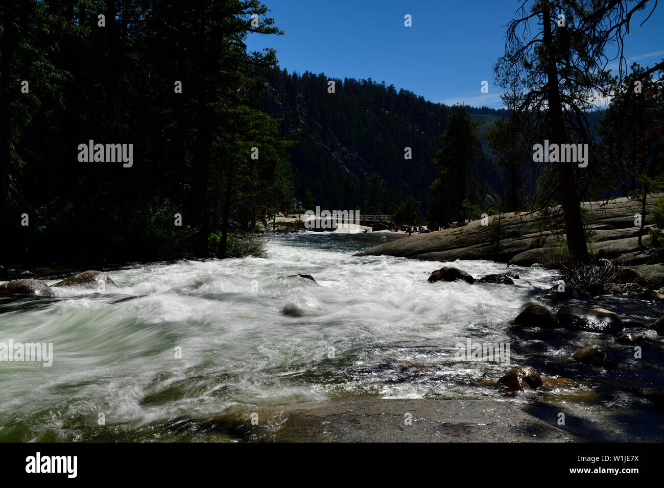 Merced River, Rapids, and Waterfall Stock Photo - Alamy