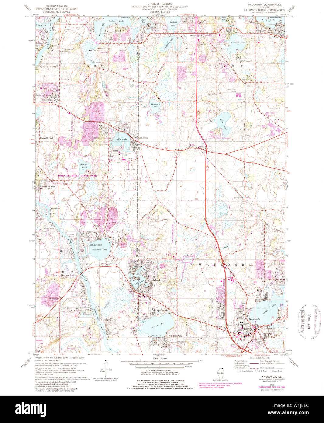 Map of wauconda Cut Out Stock Images & Pictures - Alamy