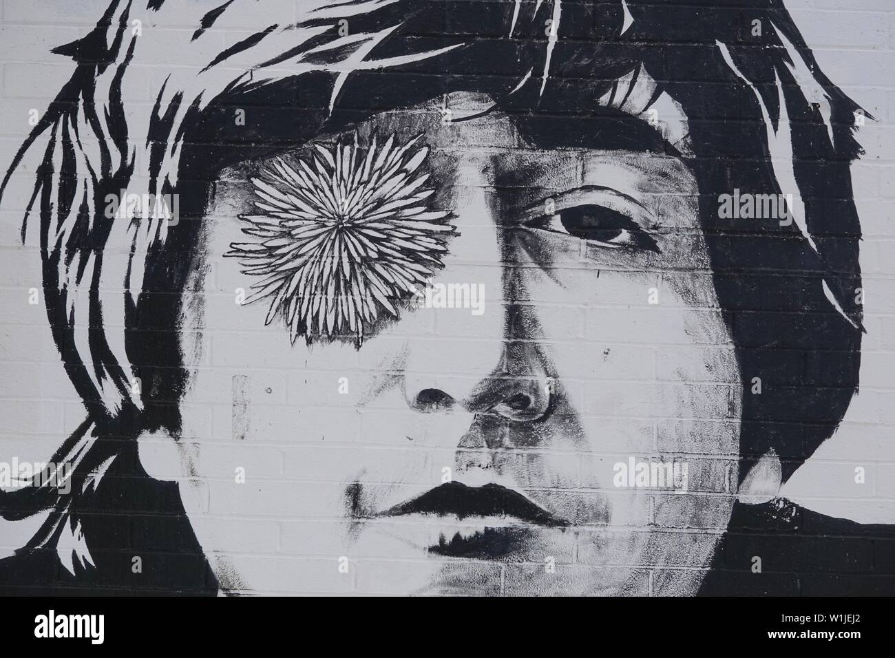 The john lennon mural hi-res stock photography and images - Alamy