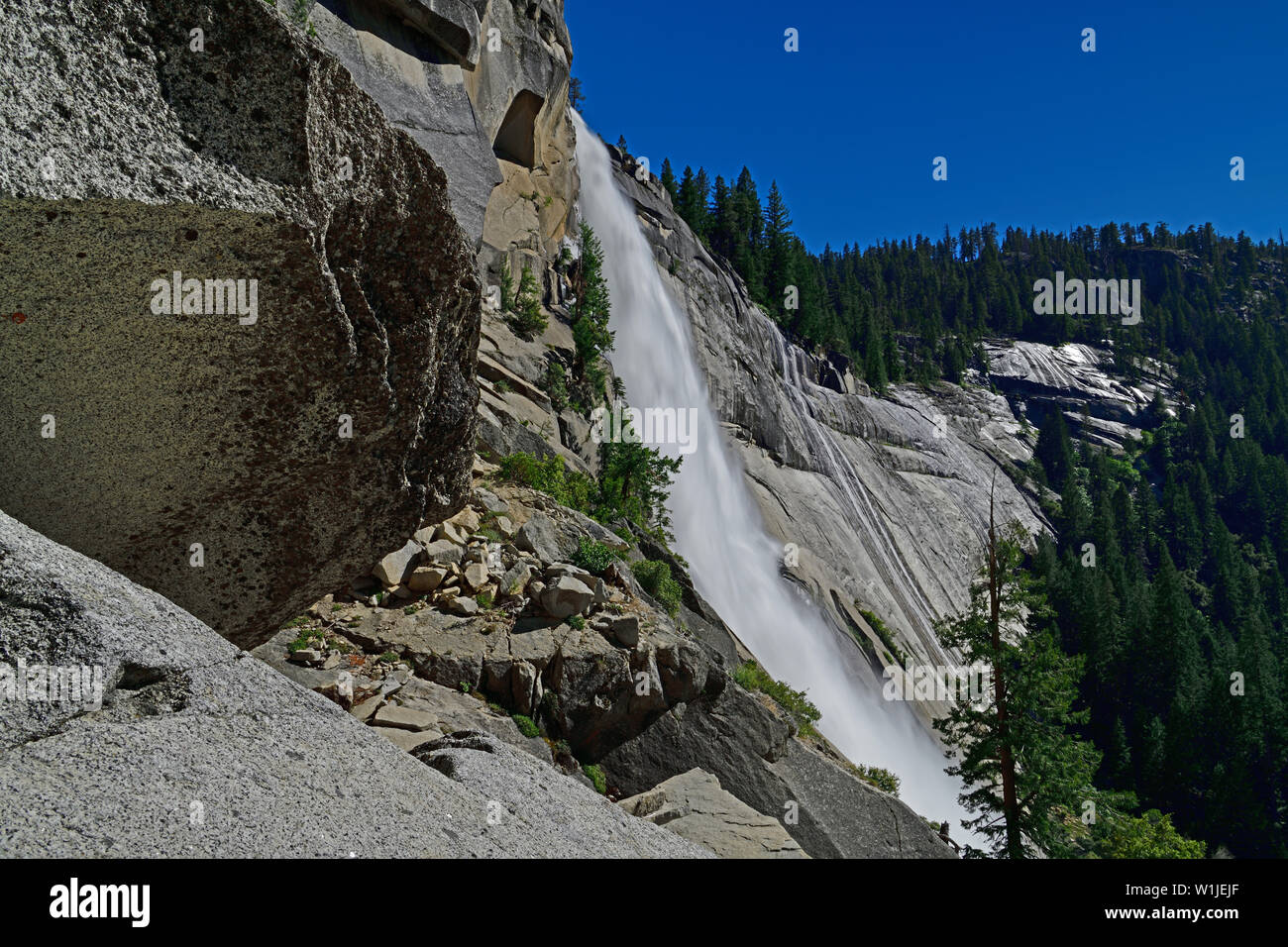 Merced River, Rapids, and Waterfall Stock Photo - Alamy