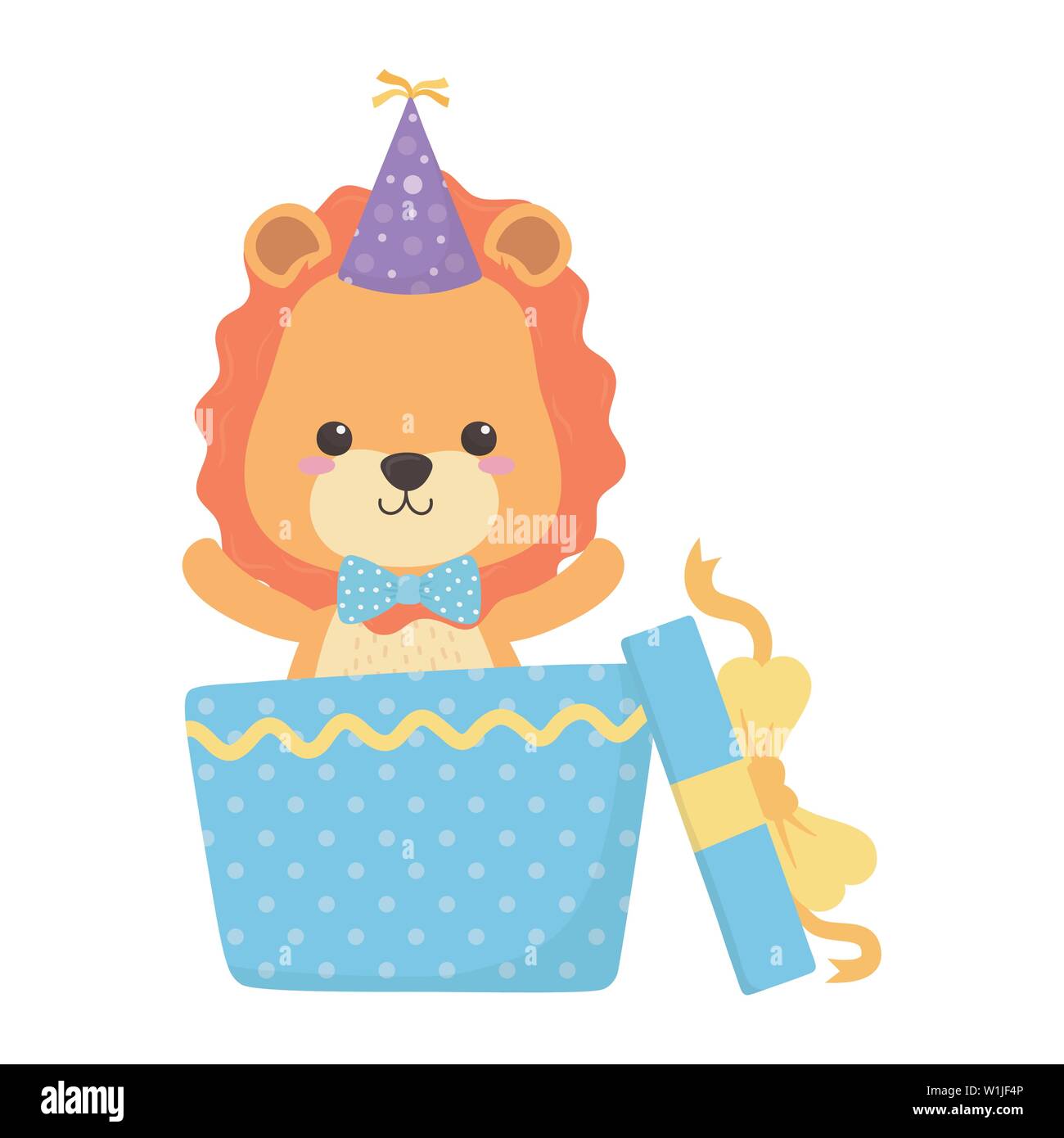 Lion cartoon design, Animal happy birthday celebration decoration and ...