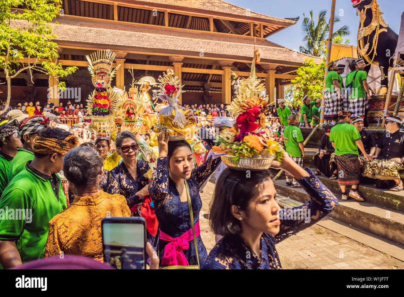 Ubud, Bali, Indonesia - April 22, 2019 : Royal cremation ceremony ...