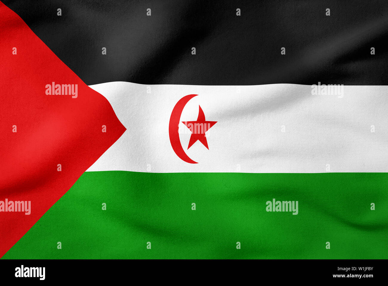National Flag of Western Sahara - Rectangular Shape patriotic symbol ...