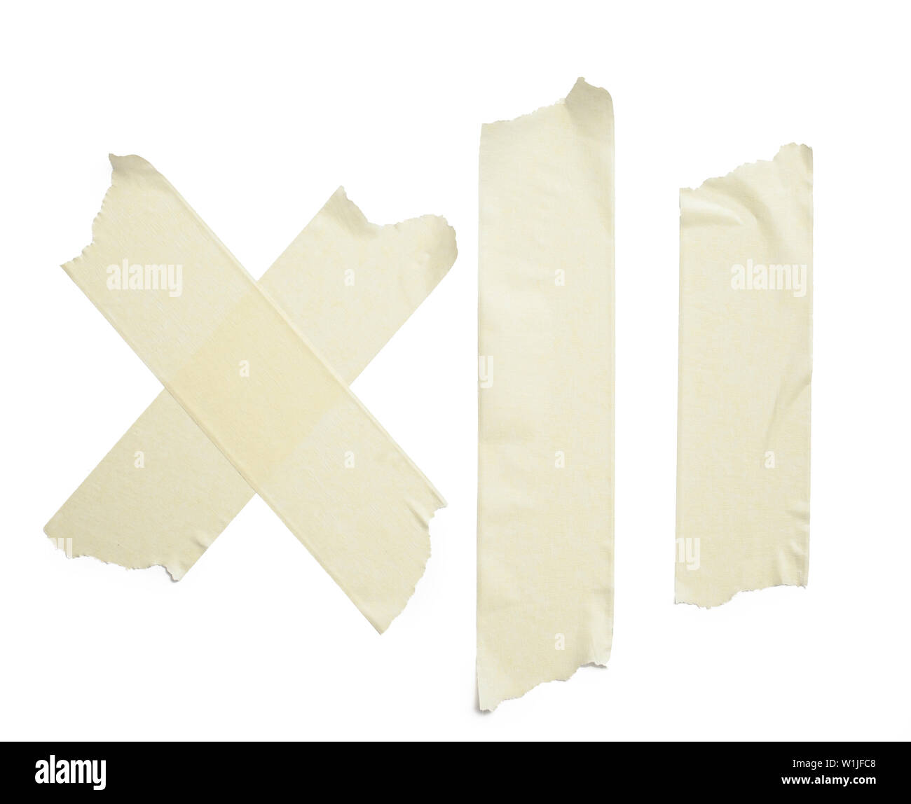 collection of various adhesive tape pieces on white background Stock ...