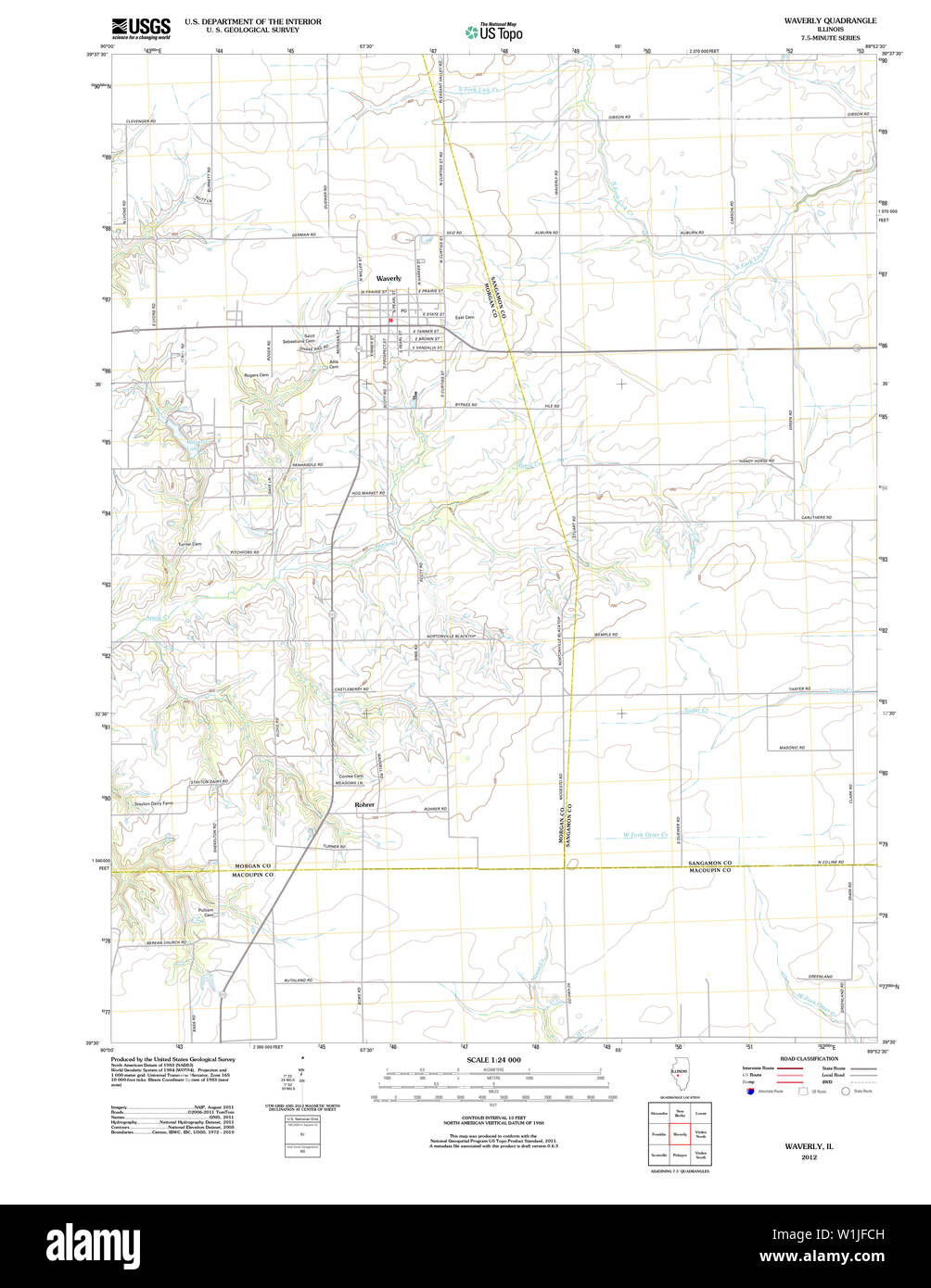 Map of waverly hi-res stock photography and images - Alamy