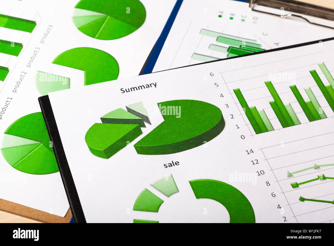 Business Charts Green Stock Photo - Alamy