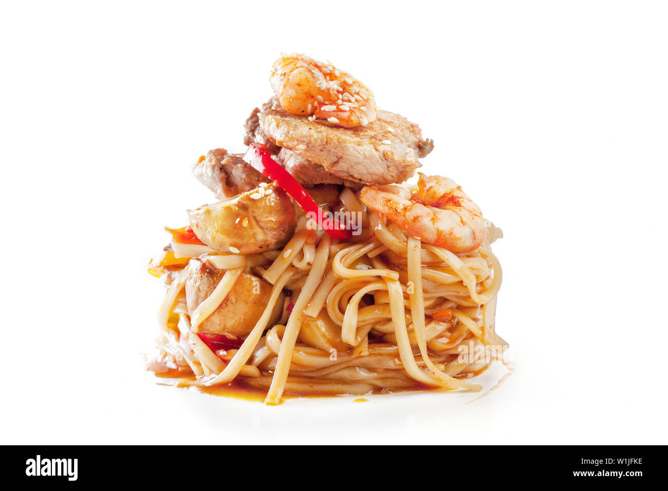 Chinese fast-food from wok Stock Photo - Alamy
