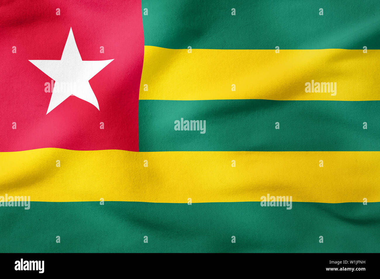 National Flag of Togo - Rectangular Shape patriotic symbol Stock Photo - Alamy