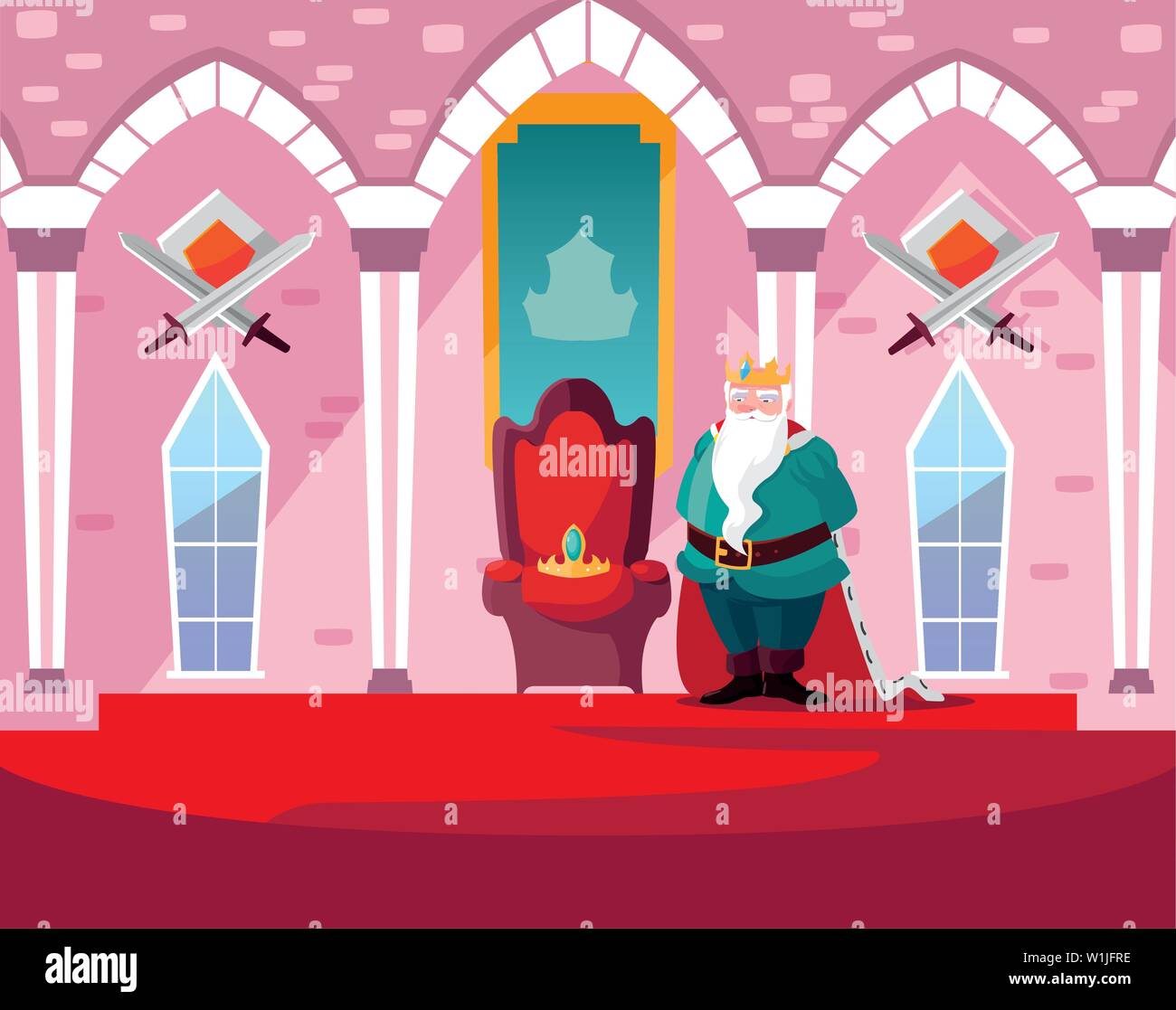 Inside old medieval castle tower Stock Vector Images - Alamy