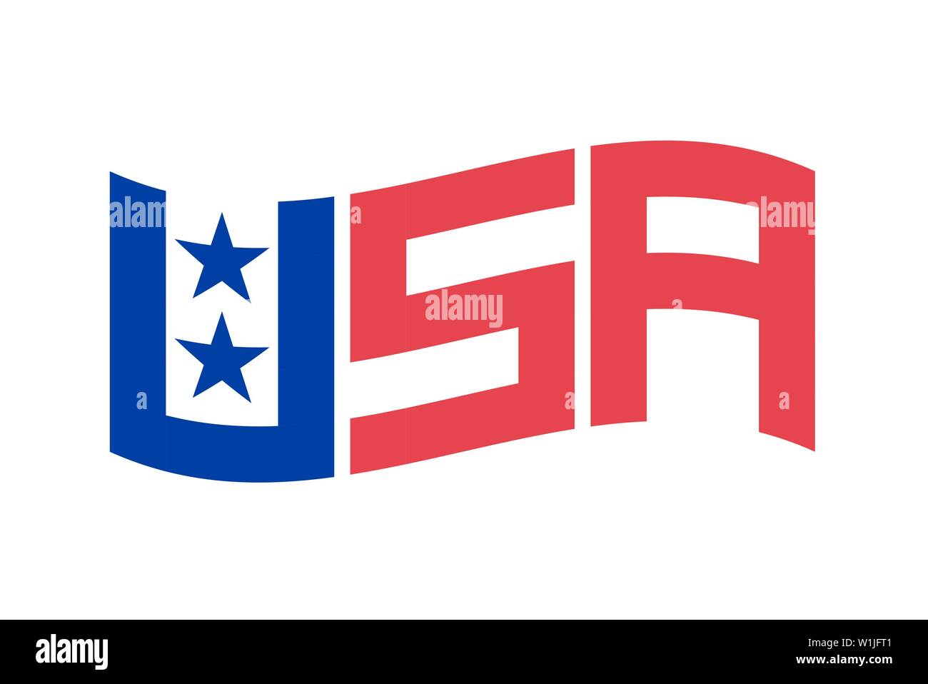 Set symbols USA. Letters USA, flag United States Stock Vector Image ...