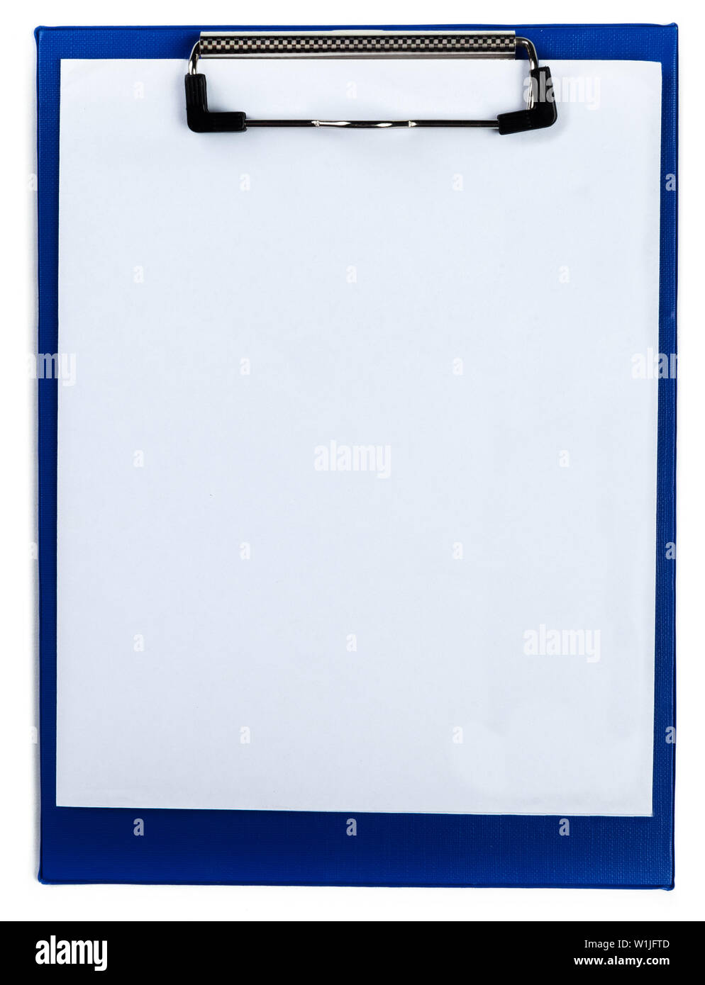 Classic clipboard with blank white paper on isolated background Stock ...