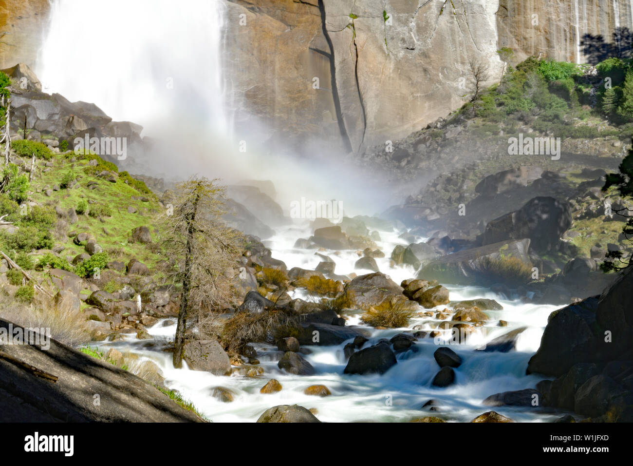 Merced River, Rapids, and Waterfall Stock Photo - Alamy