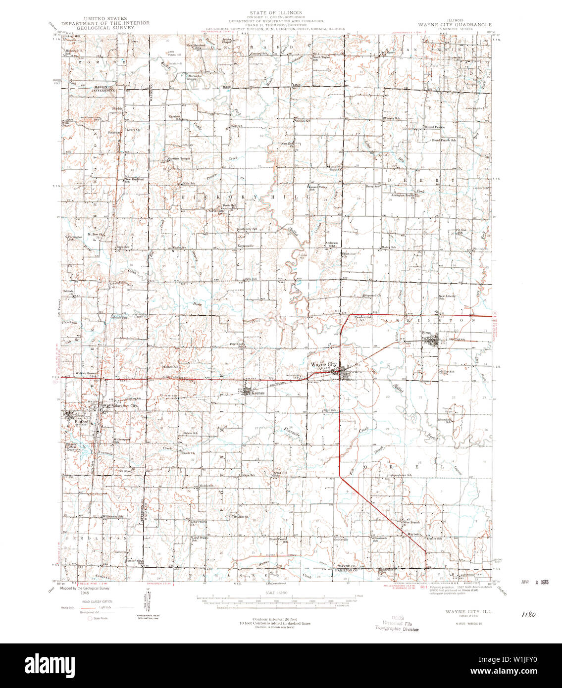 Map of wayne city hi-res stock photography and images - Alamy