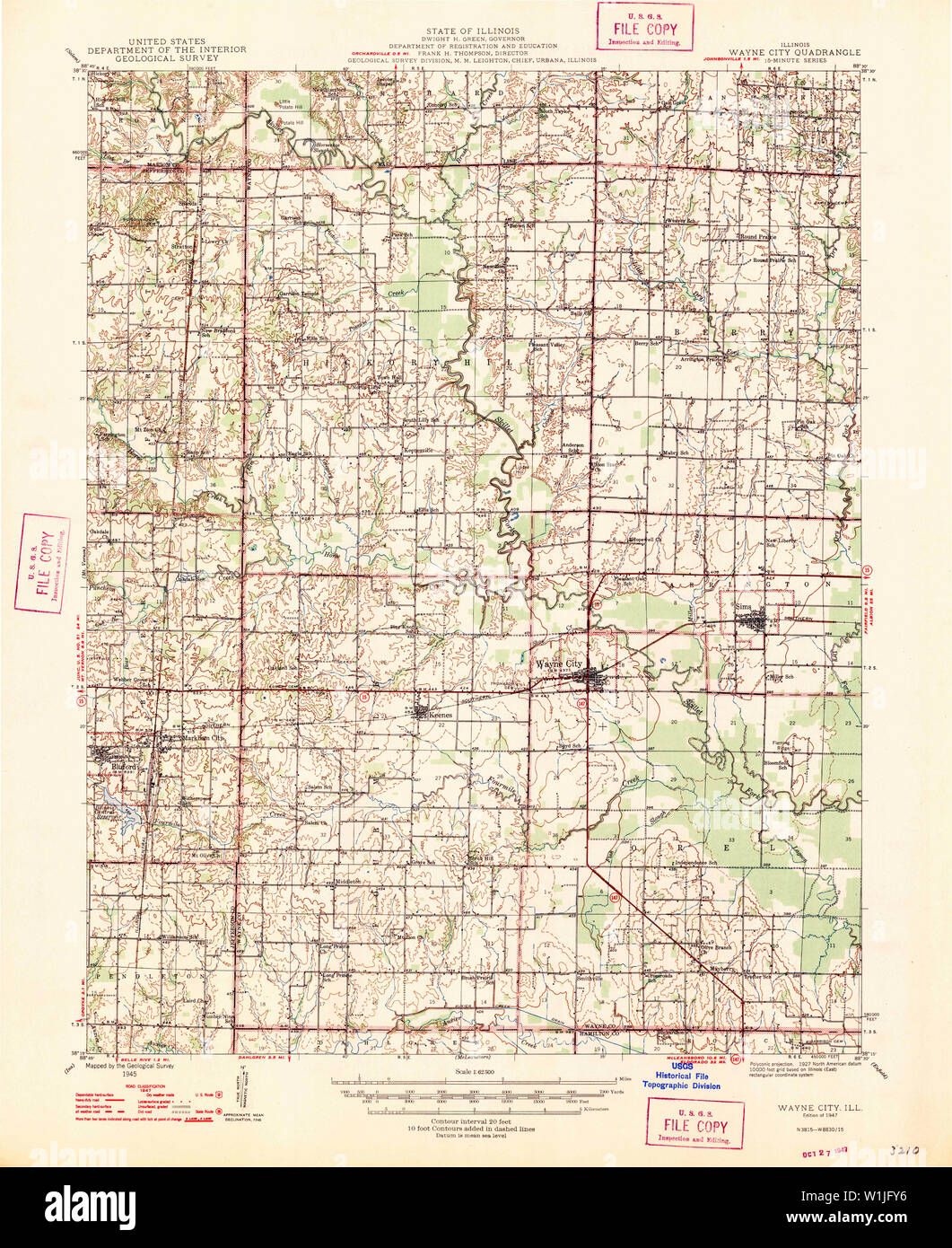 Map of wayne city hi-res stock photography and images - Alamy