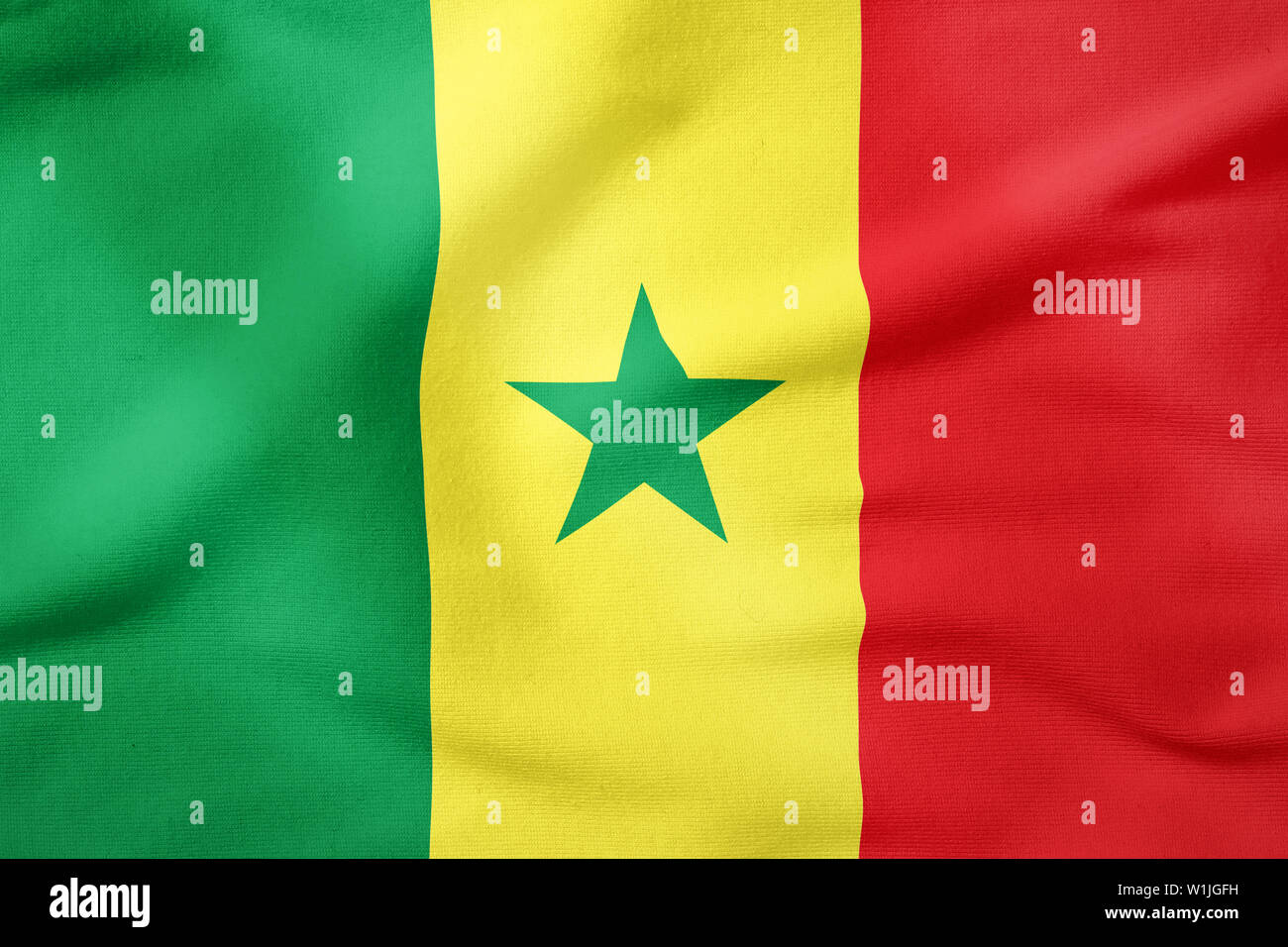 National Flag of Senegal - Rectangular Shape patriotic symbol Stock ...