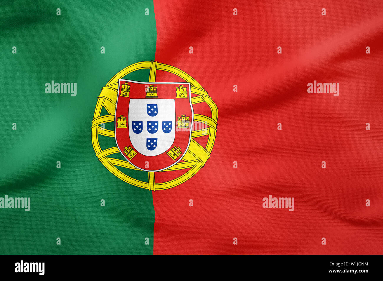 National Flag of Portugal - Rectangular Shape patriotic symbol Stock ...