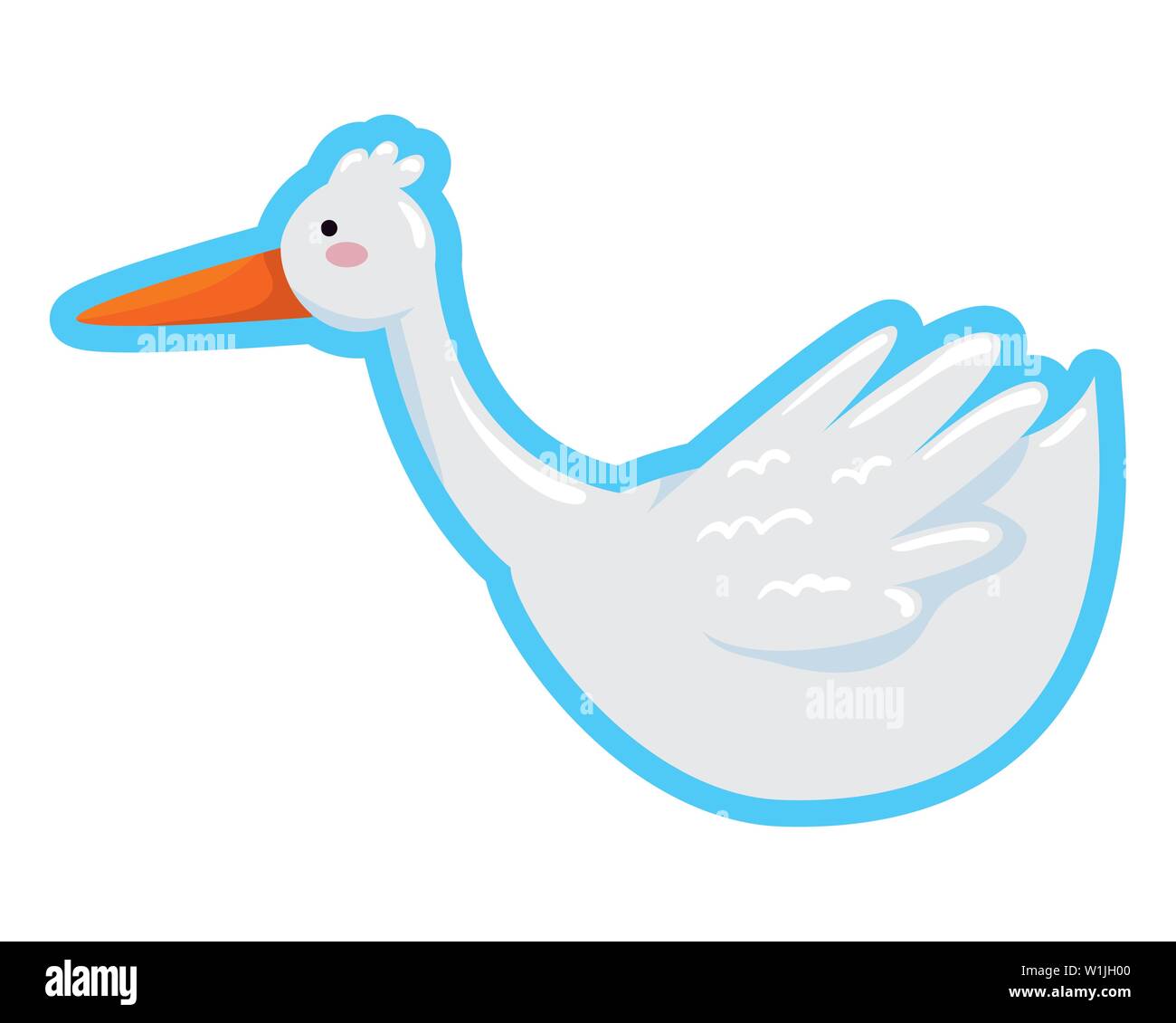 cute little stork bird icon Stock Vector Image & Art - Alamy