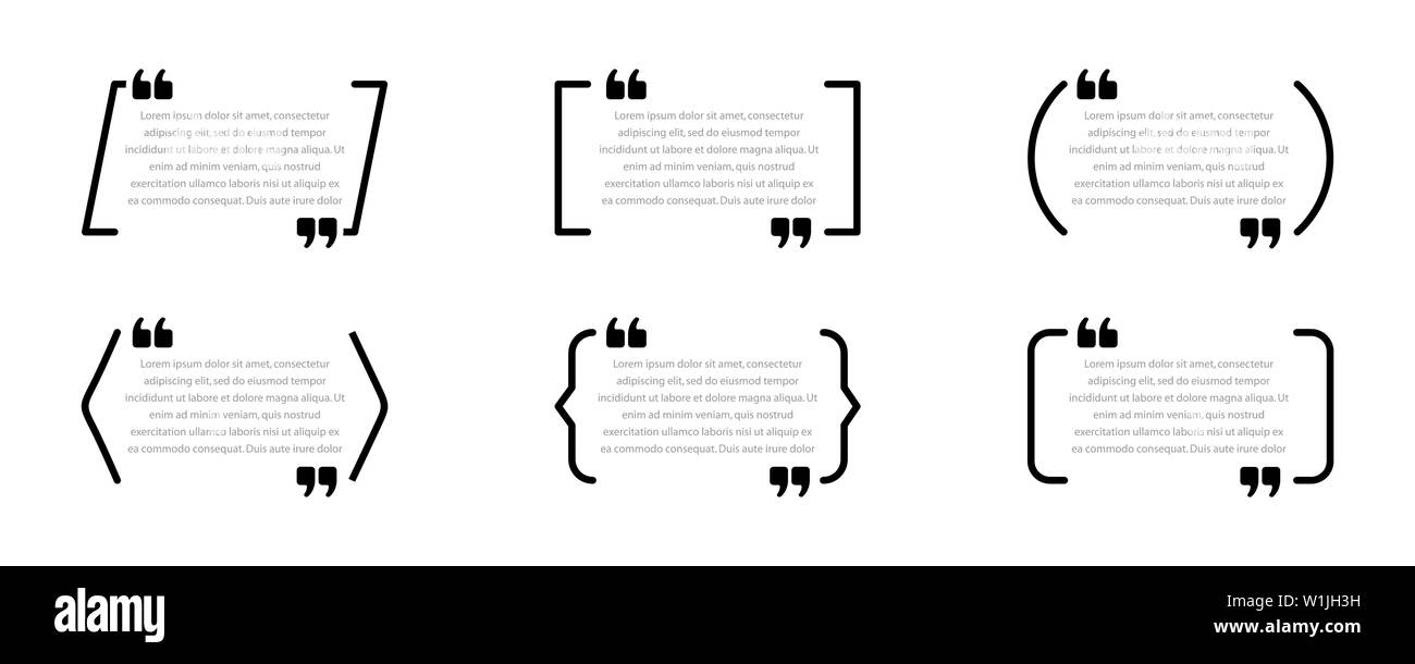 Set of quote boxes. Speech bubbles isolated on white background Stock ...