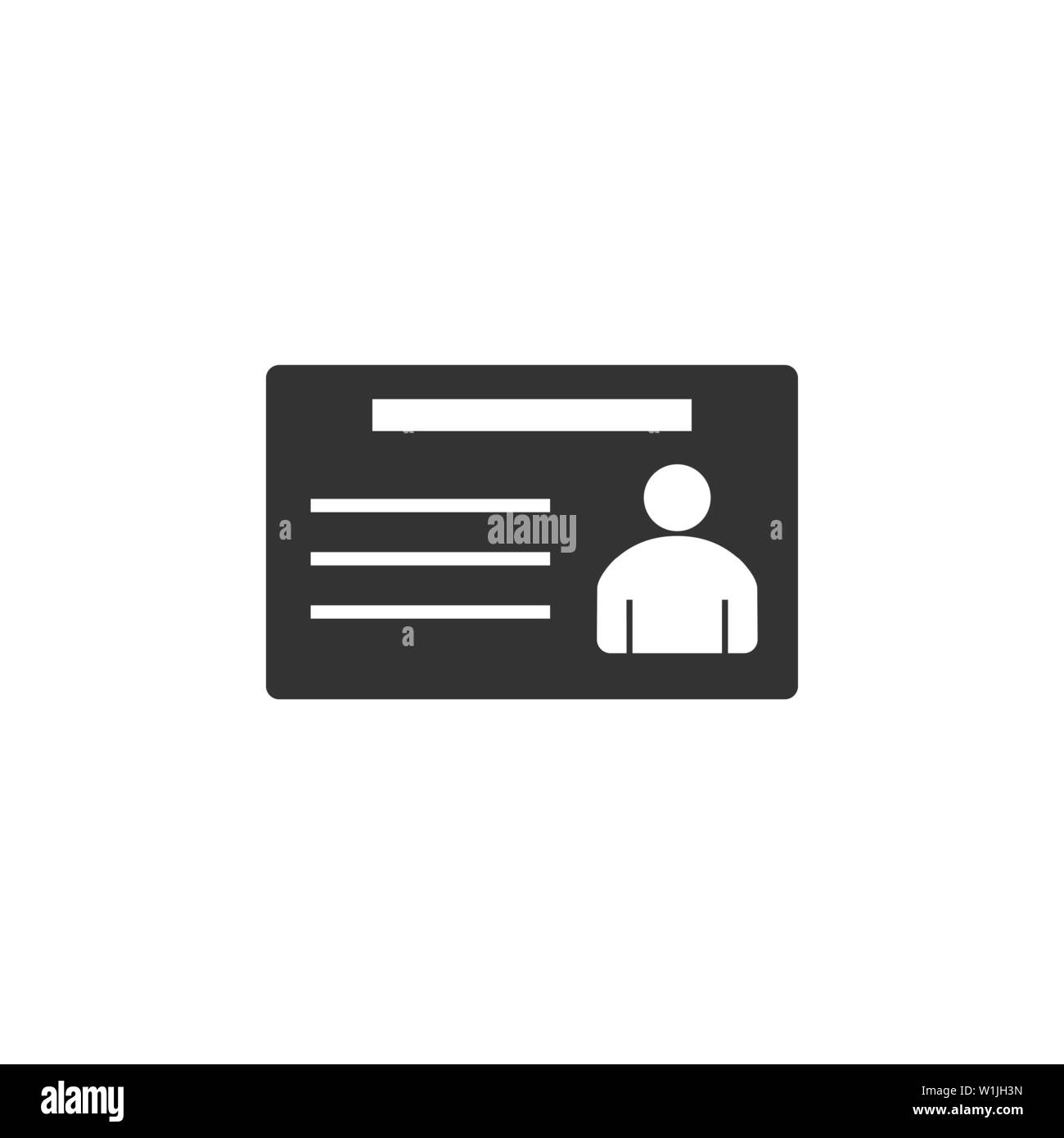 Vector illustration, flat design. ID card Icon Stock Vector Image & Art ...