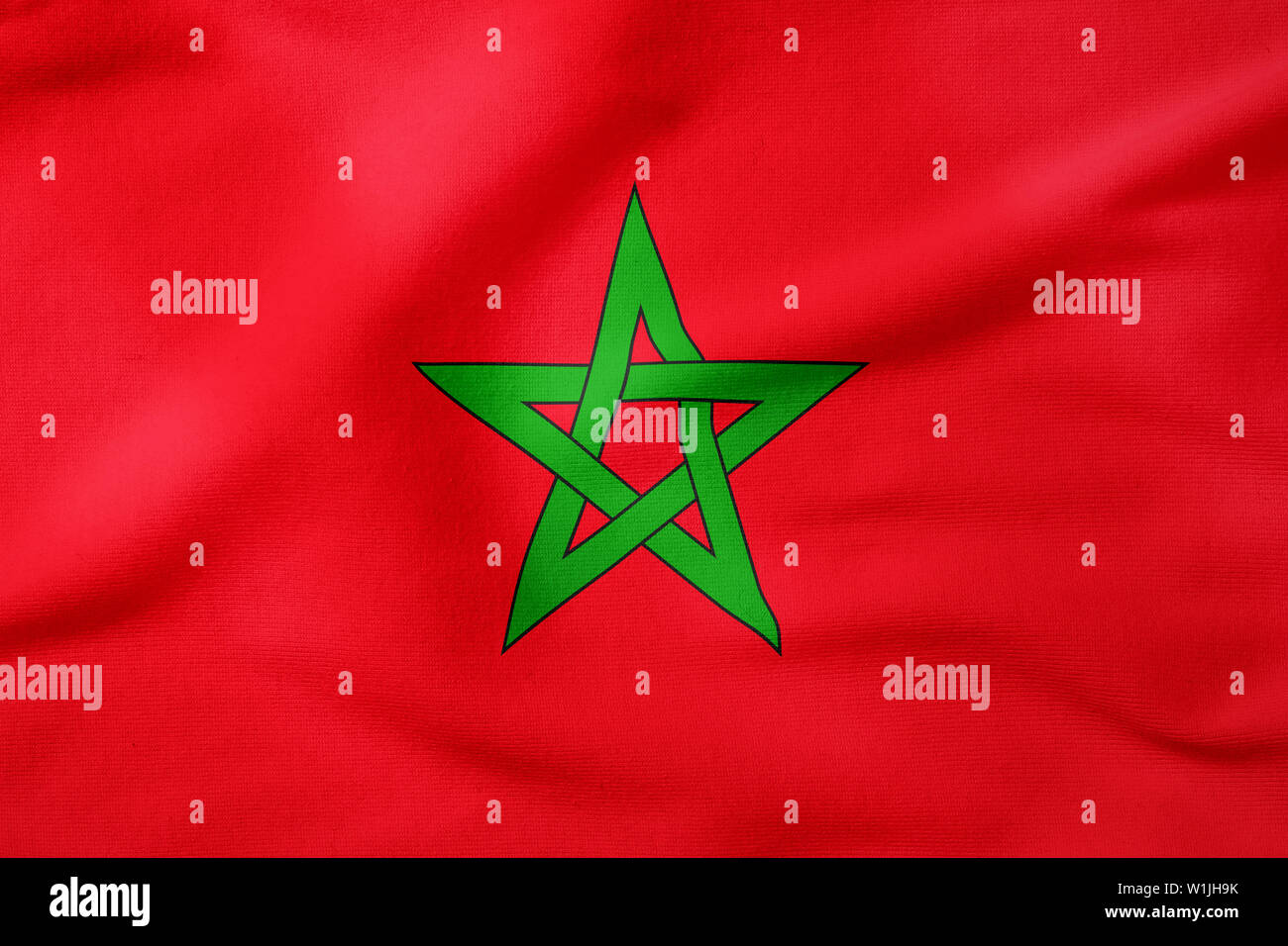 National Flag of Morocco - Rectangular Shape patriotic symbol Stock ...