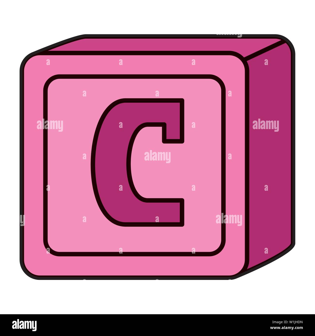 alphabet block toy baby with letter c Stock Vector Image & Art - Alamy