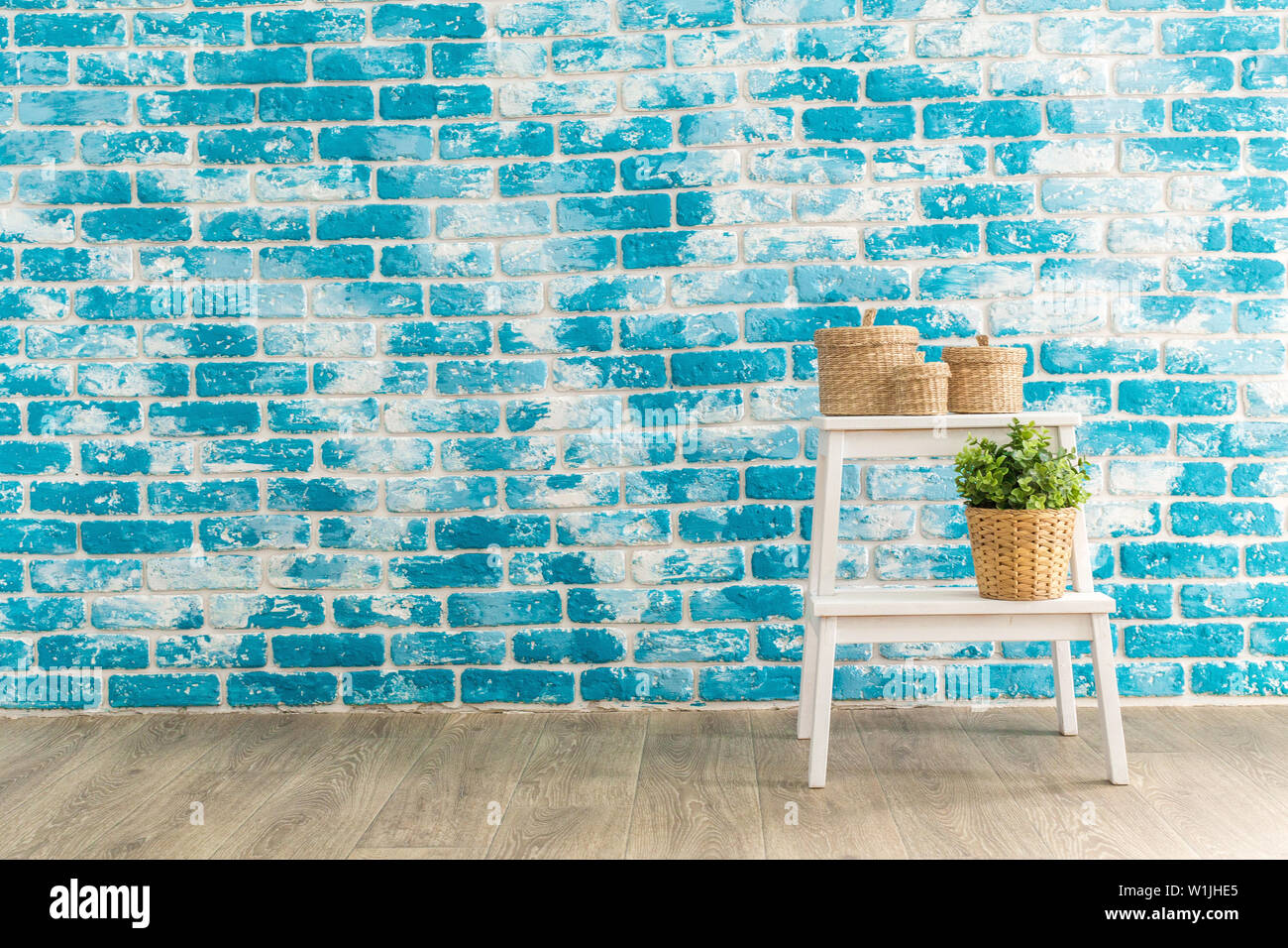 blue room interior Stock Photo - Alamy