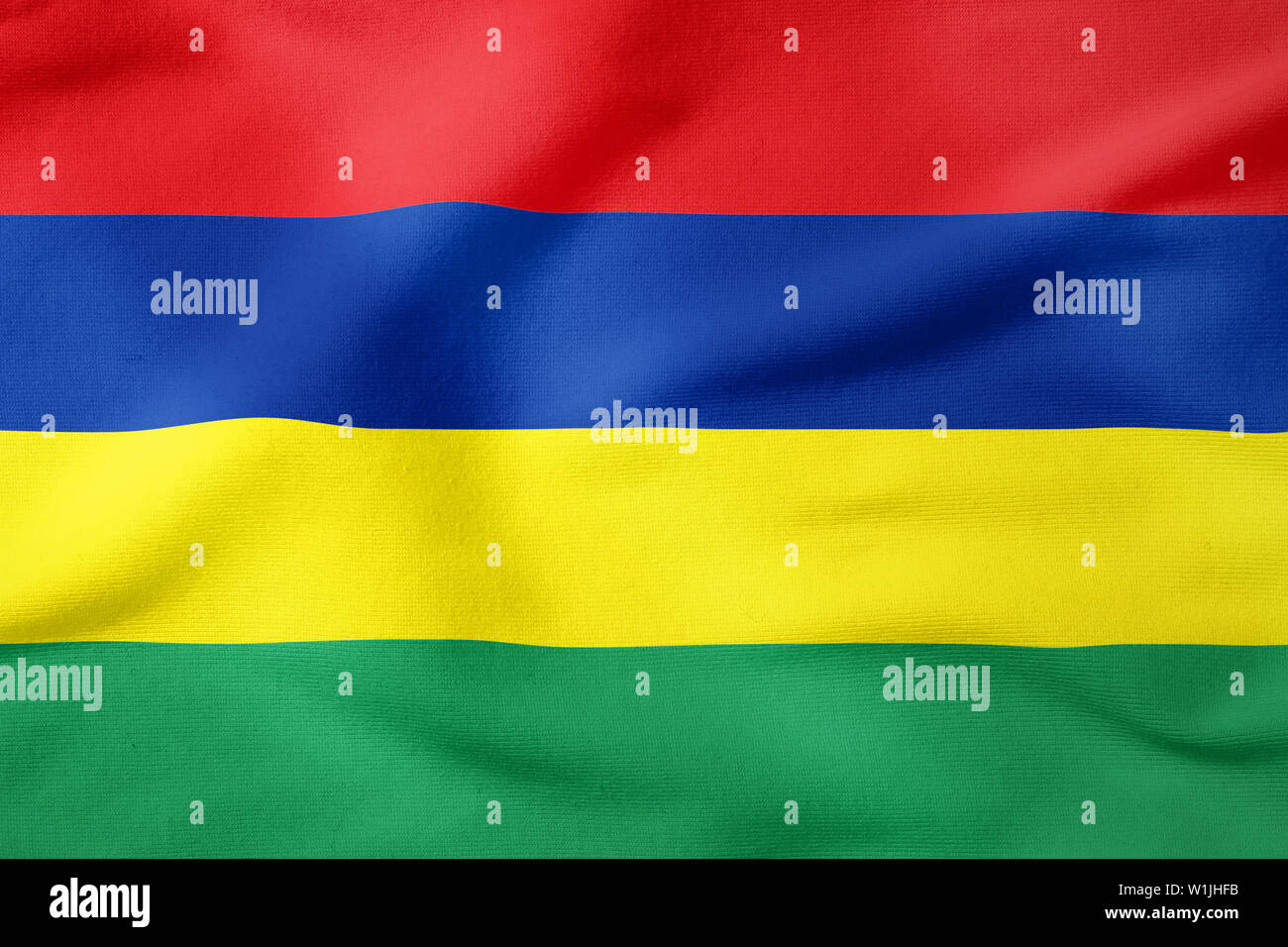 National Flag of Mauritius - Rectangular Shape patriotic symbol Stock ...